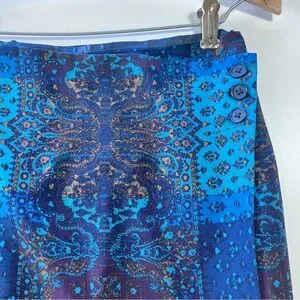RW&CO. | Skirts | Rwco Patchwork Paisley Wrap Mini Skirt Womens Size ...